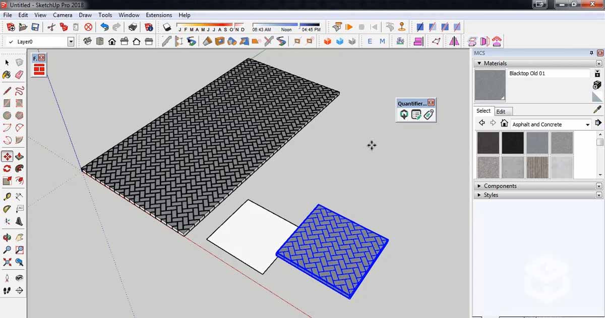SketchUp Modeling 3D Paving Block